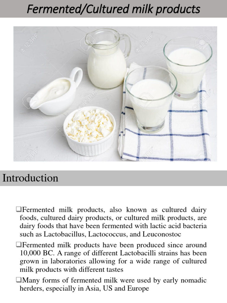 Fermented and Cultured Milk Products | PDF | Milk | Yogurt