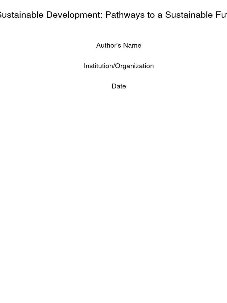 Sustainable Development: Key Concepts and Goals | PDF | Sustainability ...