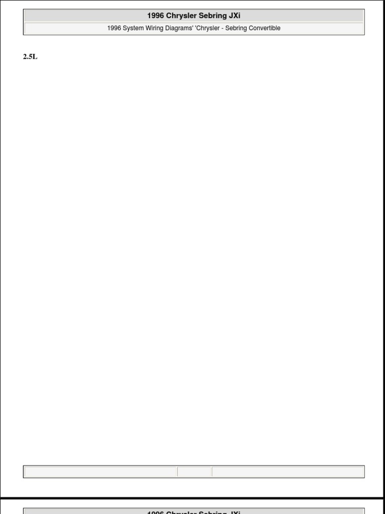 1996 Chrysler Sebring Jxi 1996 Chrysler Sebring Jxi | PDF | Ignition ...