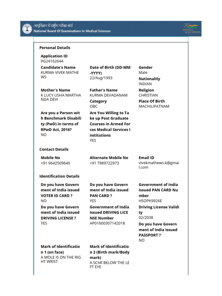 Neet PG 2024 | PDF | Identity Document | Vocational Education
