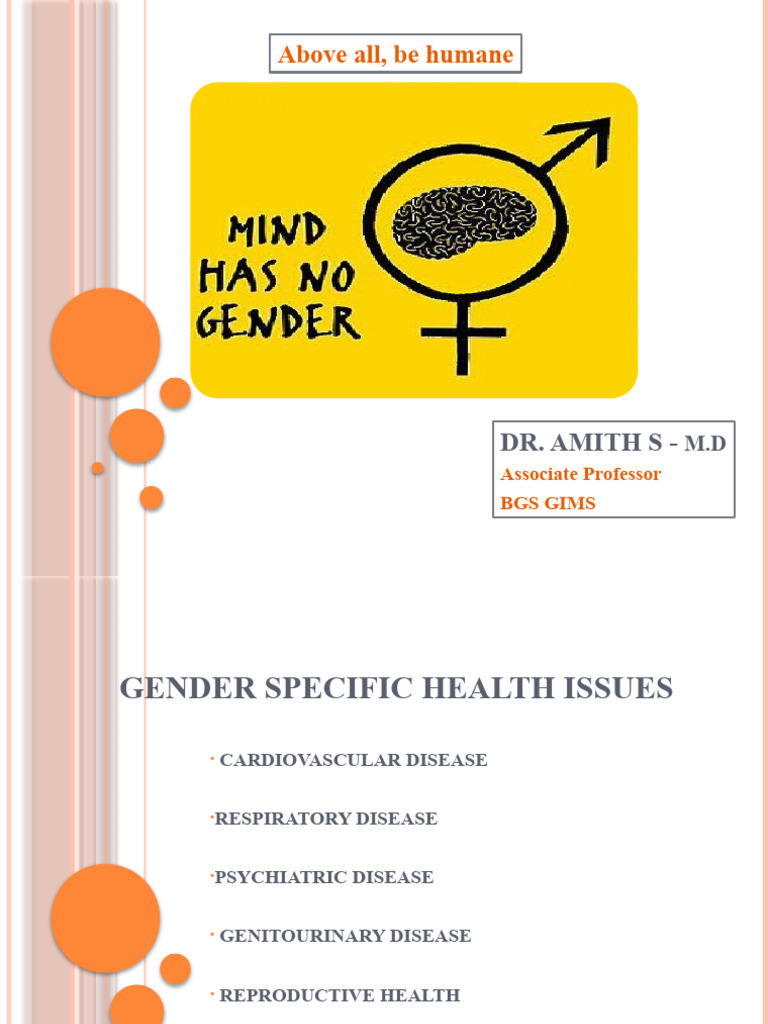 Gender-Specific Health Issues and Solutions | PDF | Gender | Gender Studies