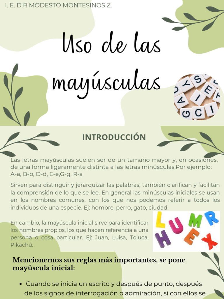 Uso de Las Mayúsculas | PDF