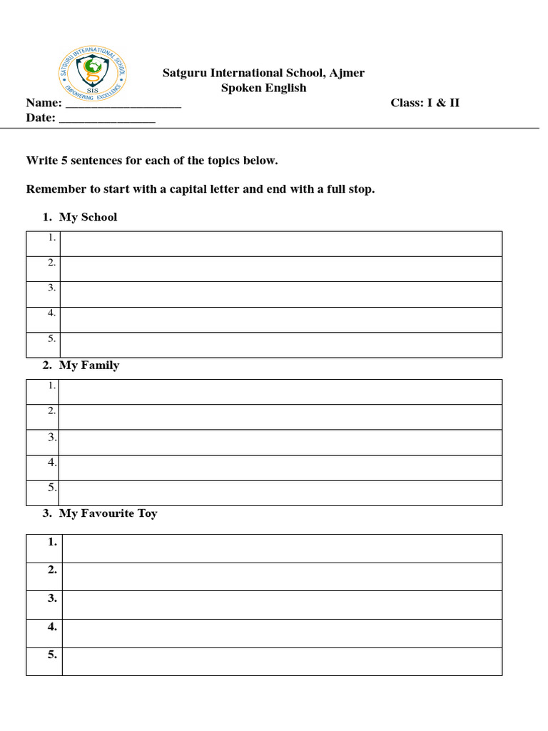 Spoken English Worksheet I | PDF | Language Arts & Discipline