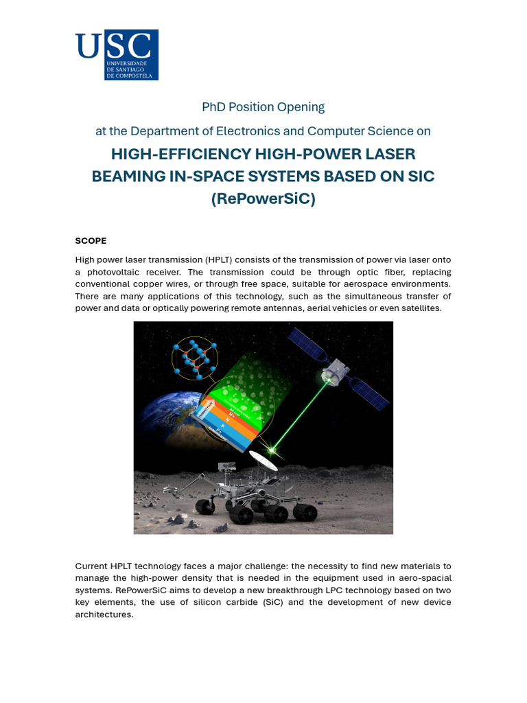 Position Offer PHD Repower 2024 | PDF | Laser | Electronics