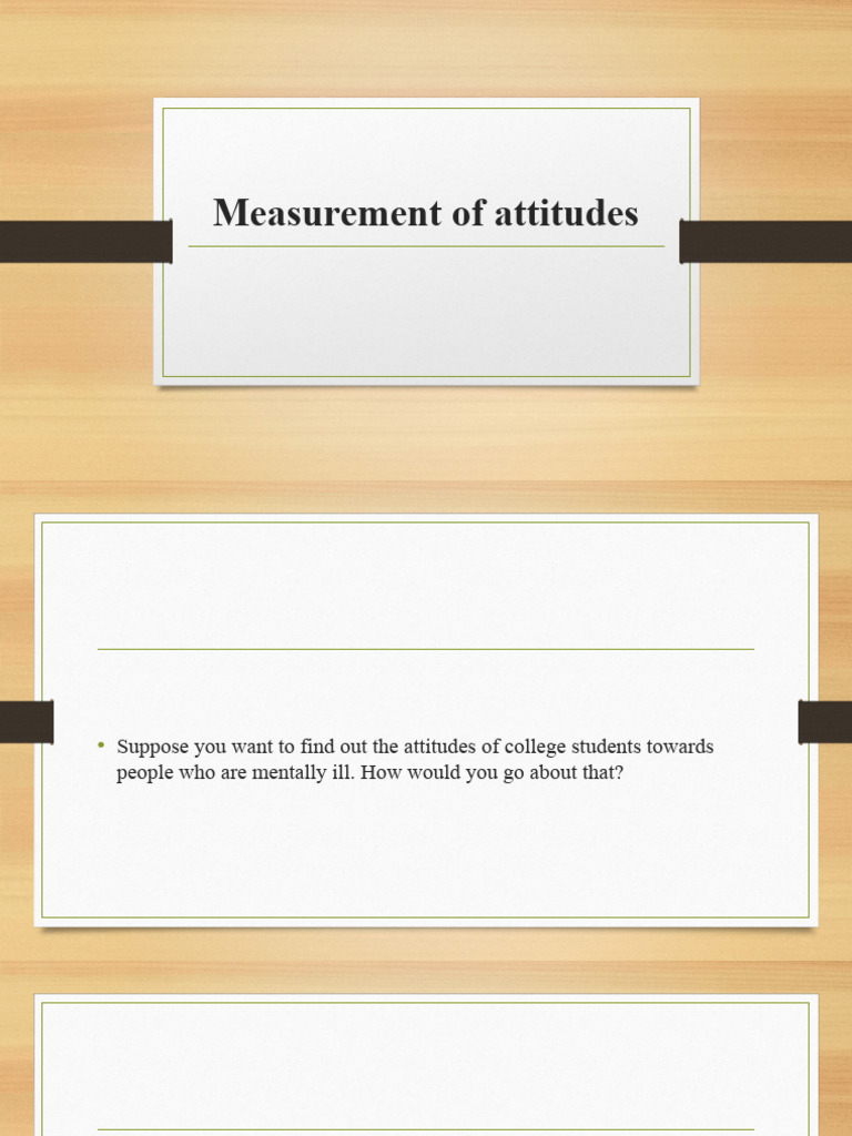 Measurement of Attitudes | PDF | Attitude (Psychology) | Likert Scale