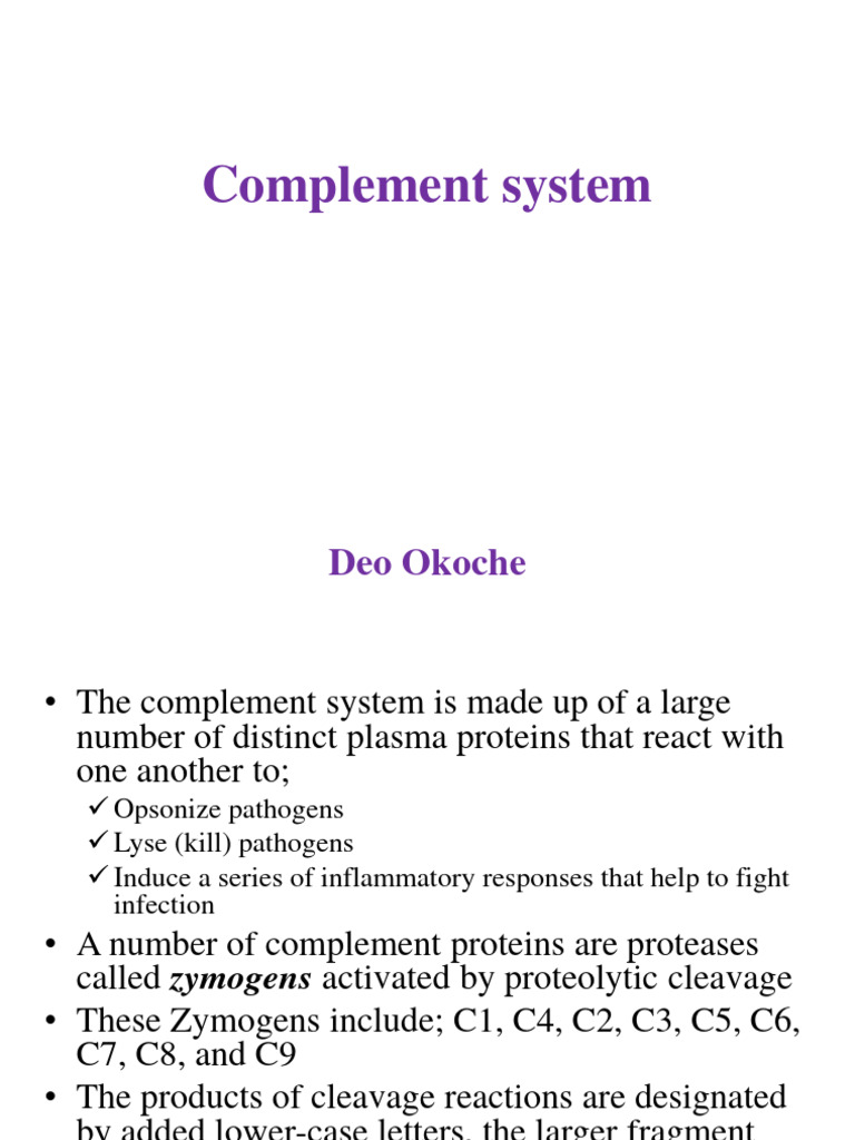 Complement System Det | PDF | Complement System | Immunology