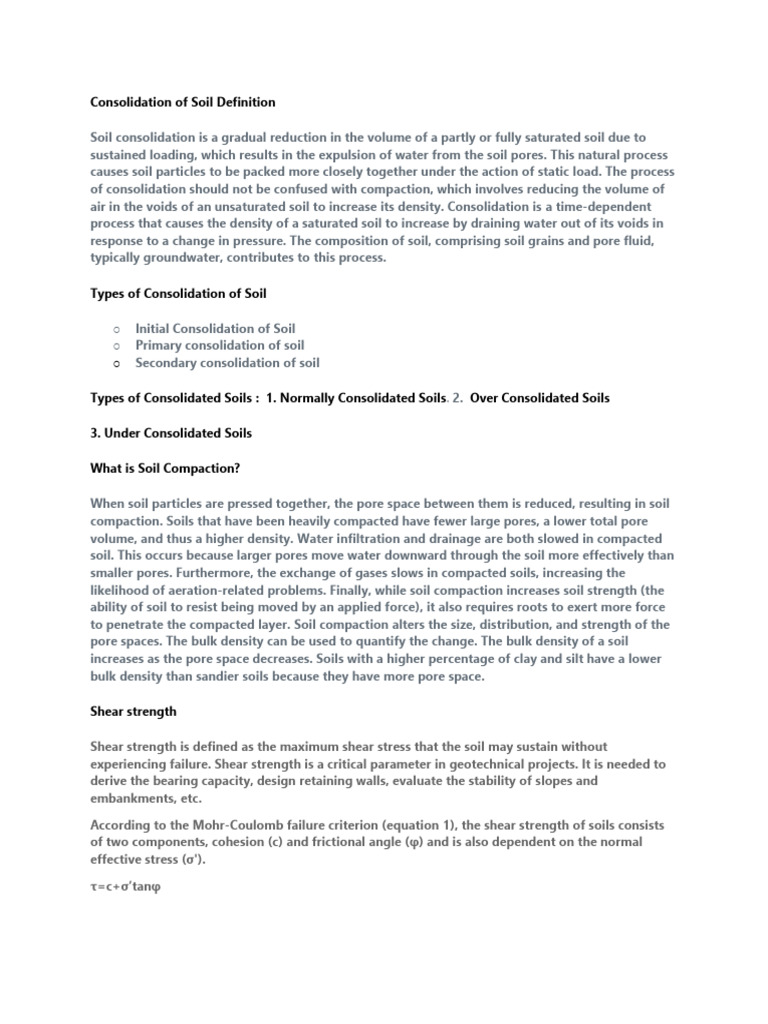 Understanding Soil Consolidation and Compaction | PDF | Soil | Porosity