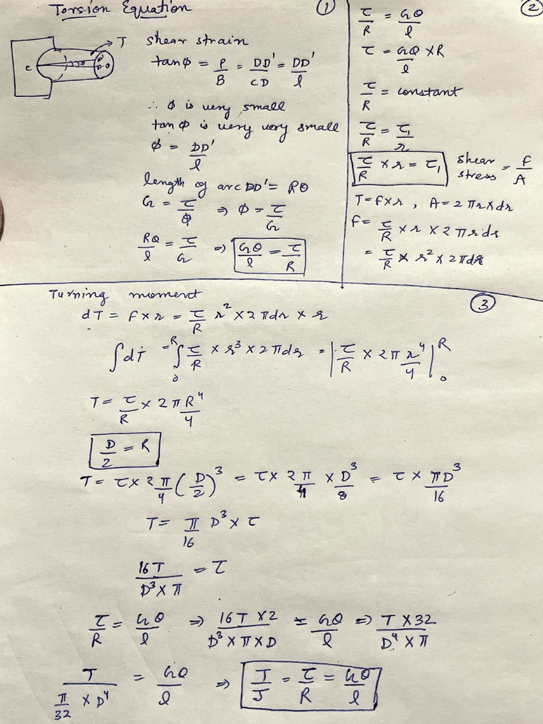 Torsion Equation | PDF