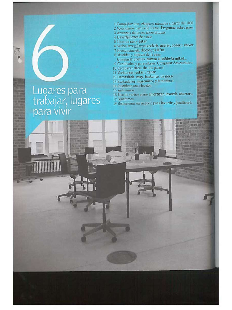 Ejerc. Unidad 6lugares para Trabajar | PDF
