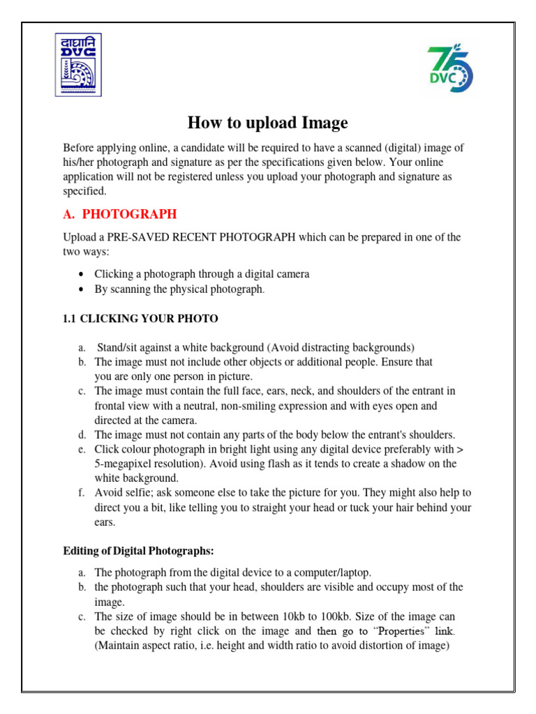 DVC How To Upload Image Signature | PDF | Image Scanner | Photograph
