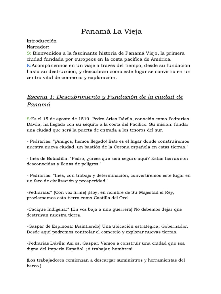 Guion Panama La Vieja | PDF | Panamá | Piratería