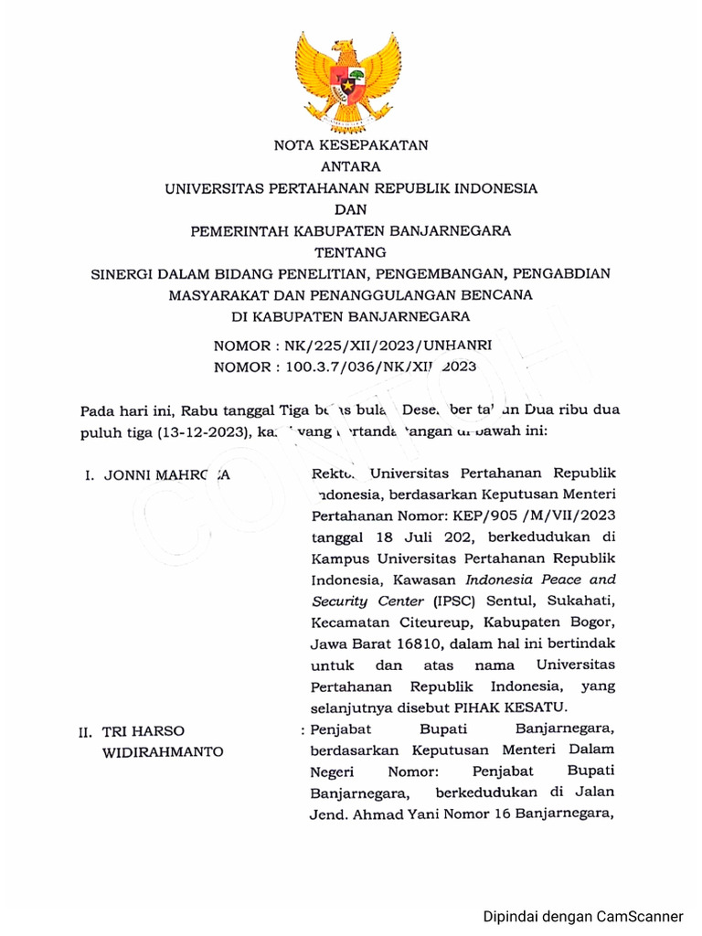 Contoh PKS Sumur Bor Banjarnegara | PDF