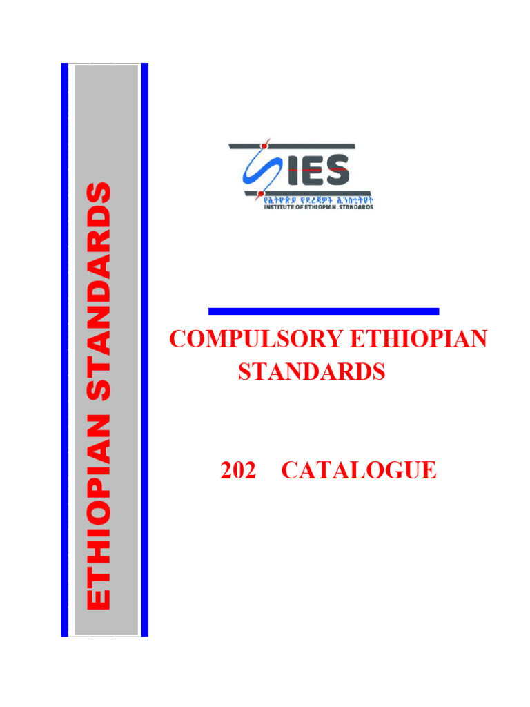 Compulsory Ethiopian Standards Catalogue 2023 | PDF | Drink | Fertilizer