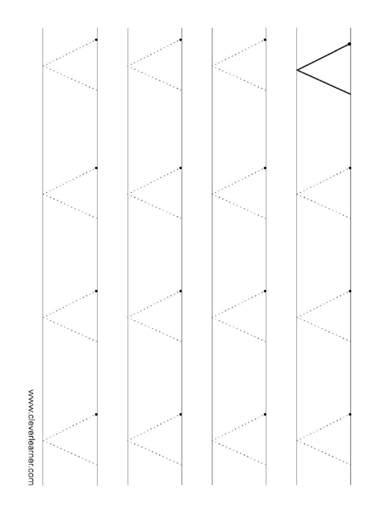 Small Letter V Tracing Sheets | PDF