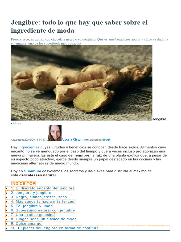 Jengi Bre | PDF | Jengibre | Alimentos