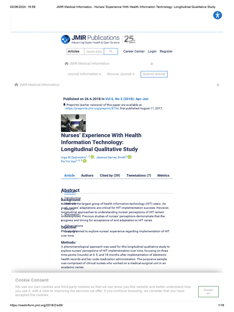 JMIR Medical Informatics - Nurses' Experience With Health Information ...