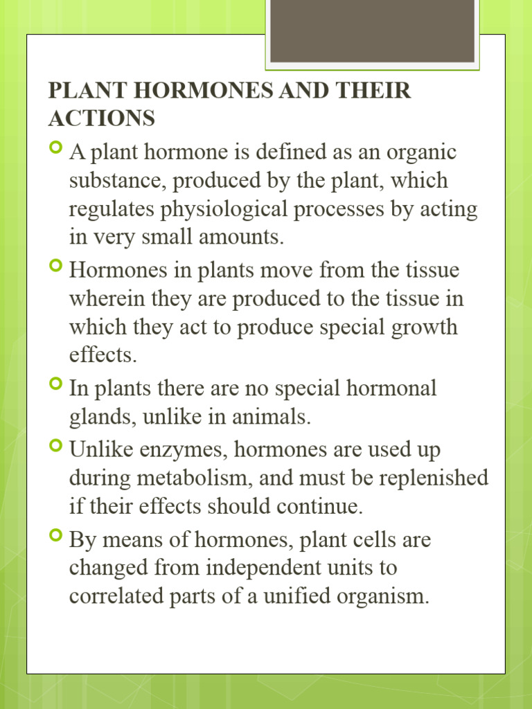 Dr. Macauly - Hormones in Plants | PDF | Auxin | Plant Hormone