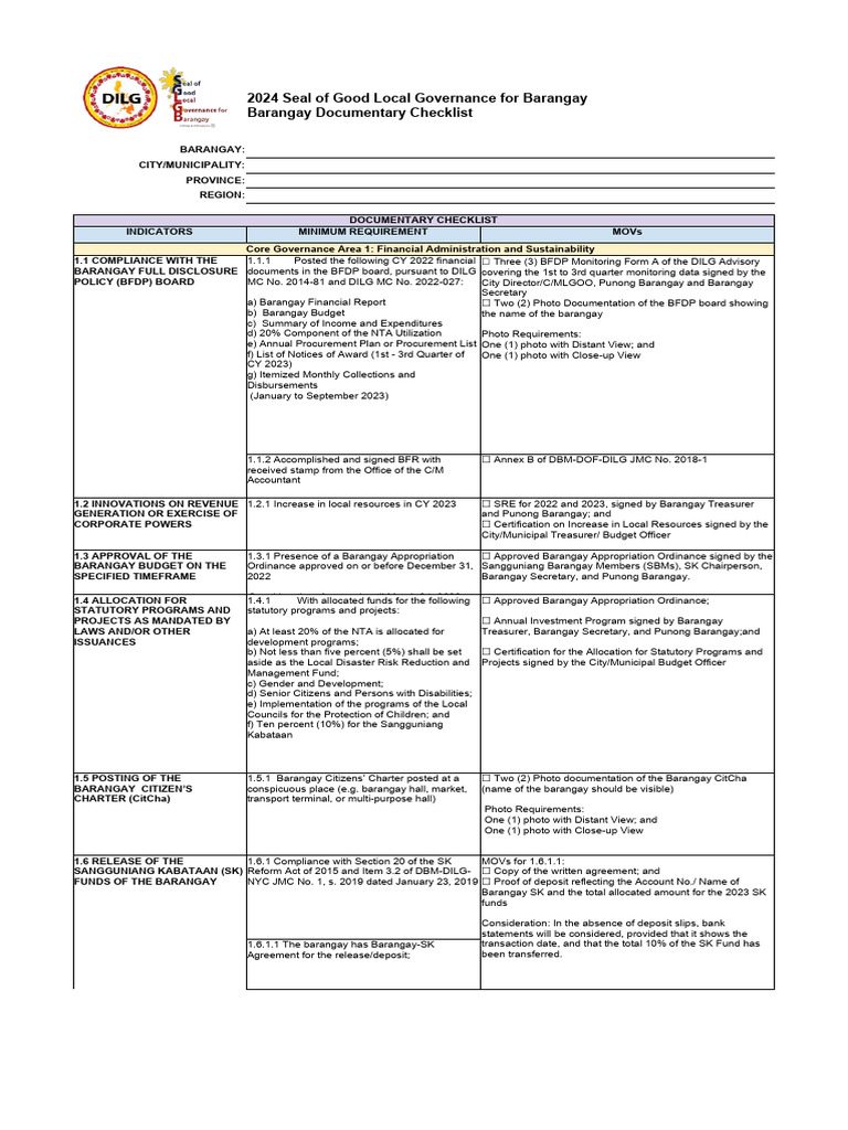 2024 Compiled SGLGB Forms | PDF | Banks | Hazards