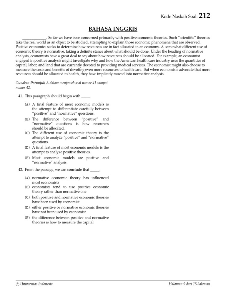 Bahasa Inggris SIMAK UI 2011 - Bimbingan Alumni UI | PDF | Race (Human ...