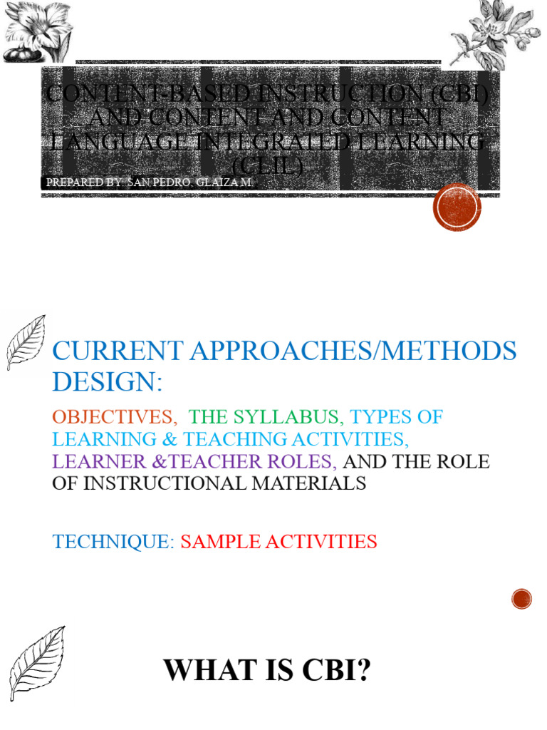Cbi Clil San Pedro Glaiza M 1 | PDF | Learning | Second Language