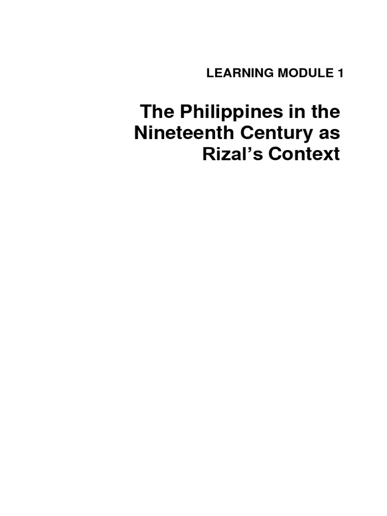 LM1 LP2 The 19th Century Philippines | PDF | Philippines | Spanish Empire
