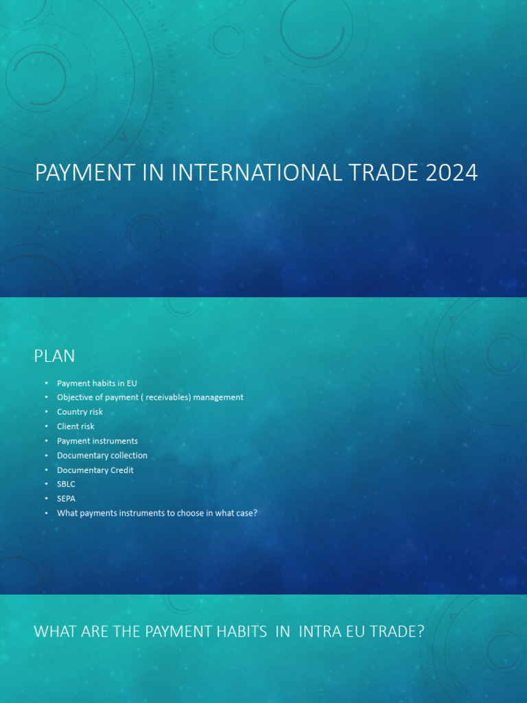 Payment Methods in International Trade 2024 | PDF | Letter Of Credit | Private Sector