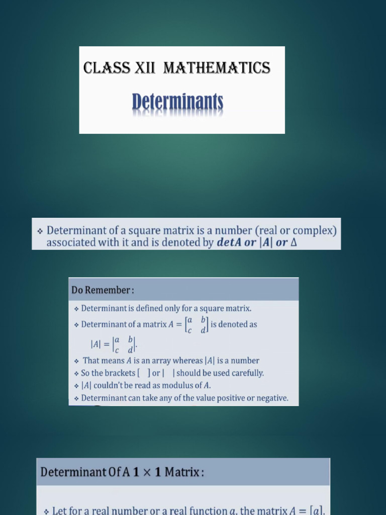 Determinants | PDF
