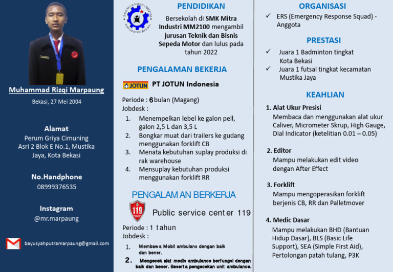 CV Rizqi 3 | PDF