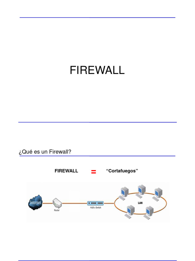 Firewall | PDF | Cortafuegos (informática) | Protocolos de internet