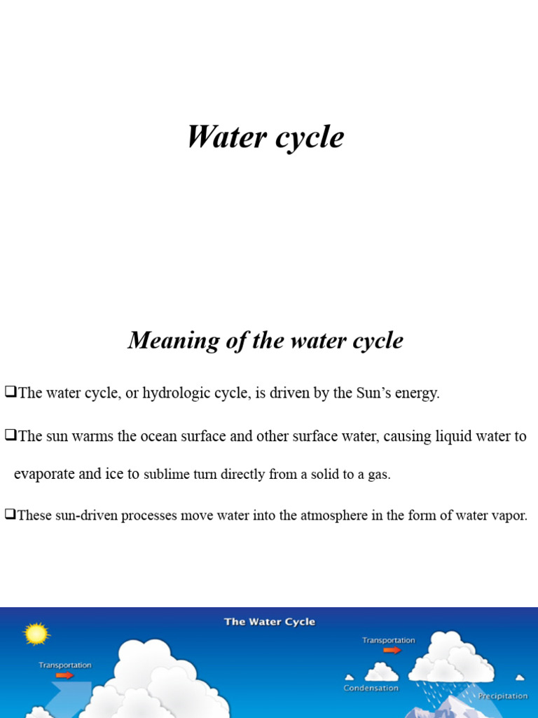 Water Cycle | PDF