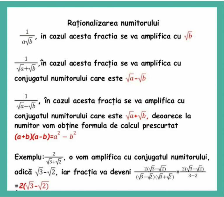 Rationalizarea Numitorului | PDF
