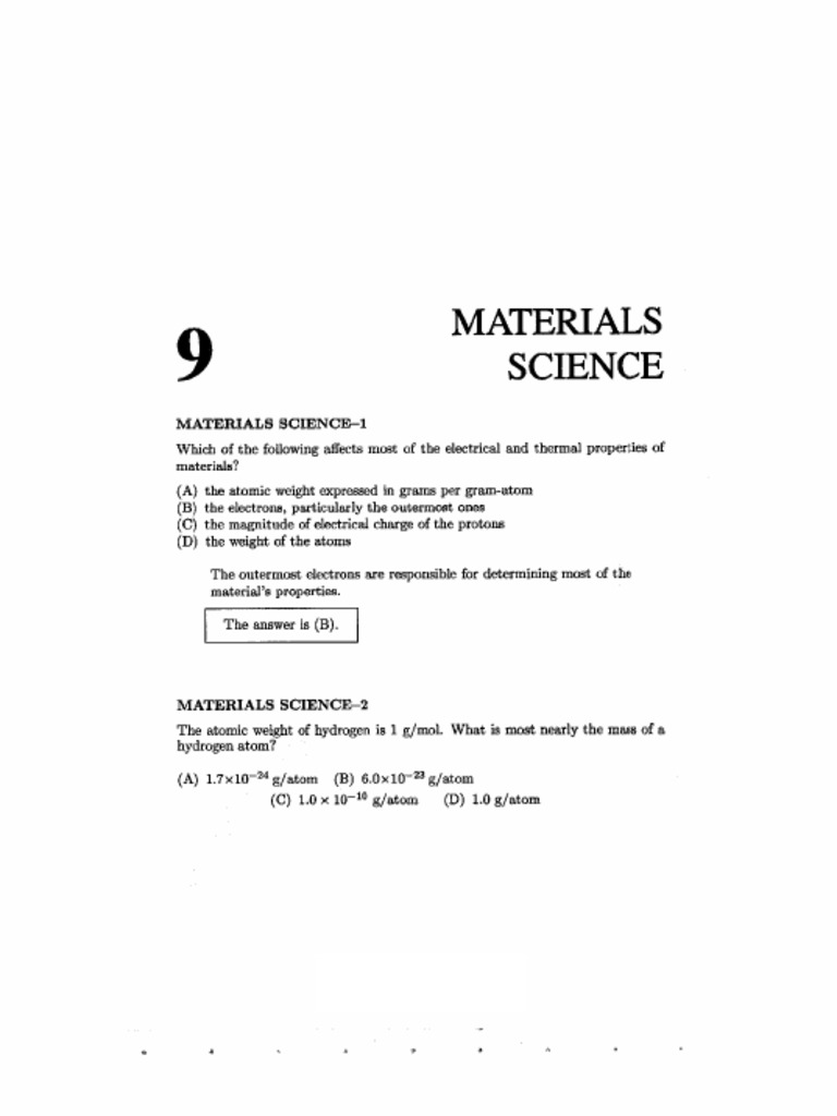 8H - Materials Science | PDF