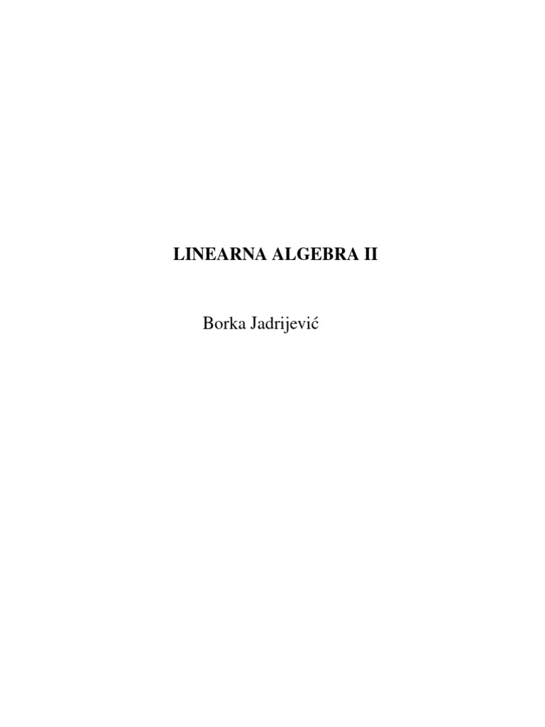 Linearna Algebra 2 | PDF