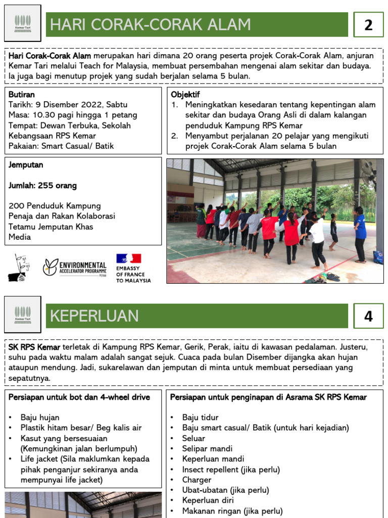 Corak Corak Alam Day - Infopack V3 | PDF
