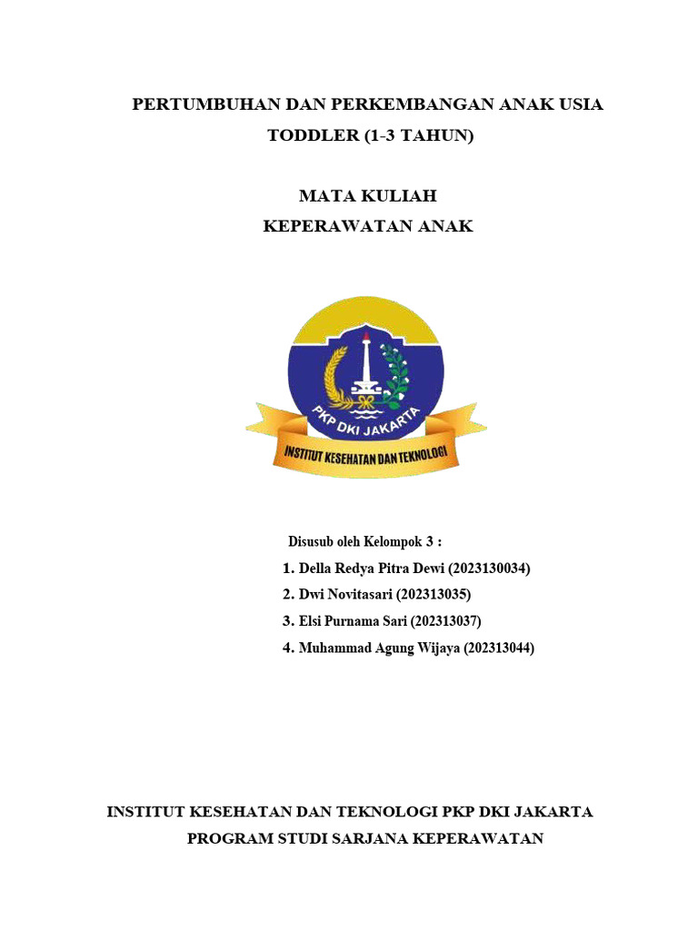 Tugas Kep Anak Kelompok 3 - Pertumbuhan Dan Perkembangan Anak Usia ...