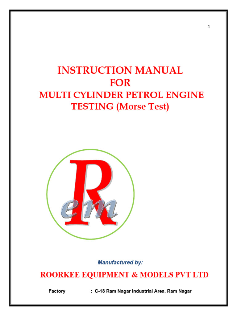 Morse Test Without Calorimeter | PDF | Engines | Gasoline