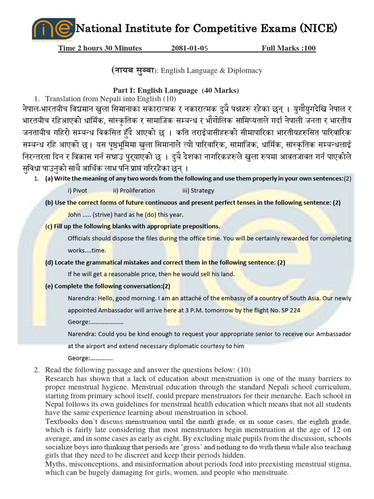 MOFA Nasu 01-05 | PDF | Menstruation | United Nations