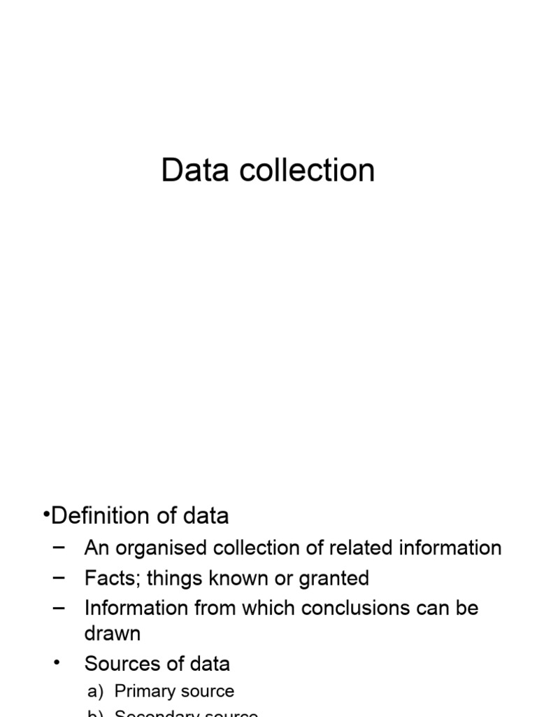 Data Collection | PDF | Questionnaire | Interview