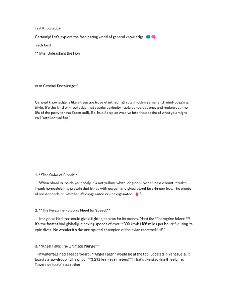 Test Knwo 4 | PDF | Blood | Mars