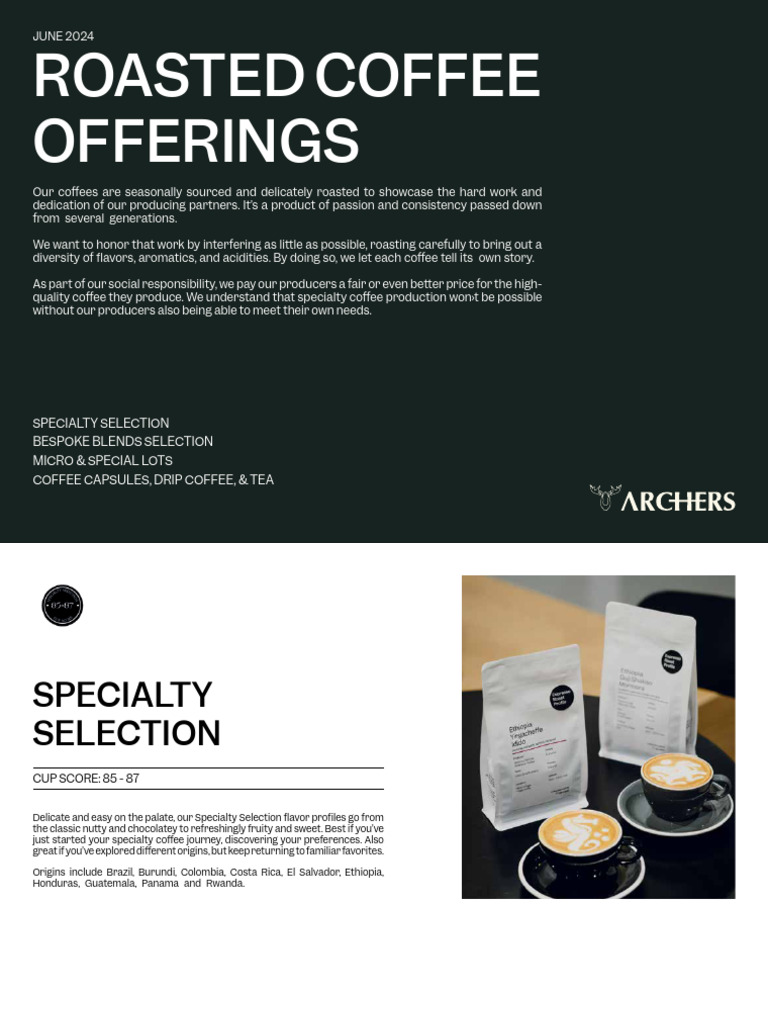 Archers Specialty Microlot Roast List June 25 | PDF | Coffee | Taste