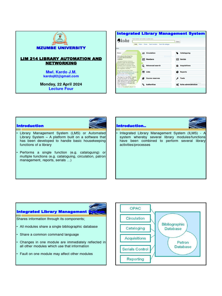 Lecture 4 | PDF | Libraries | Library (Computing)