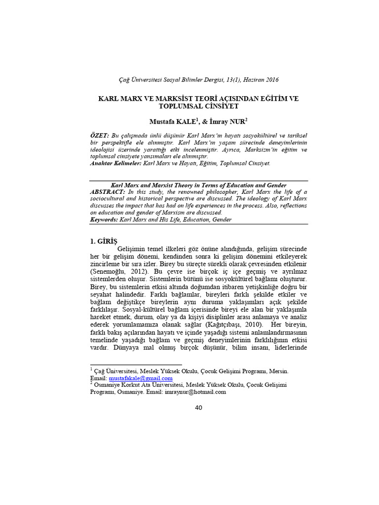 Karl Marx Ve Marks - ST Teor - A - Isindan e - T - M Ve - Toplumsal C ...