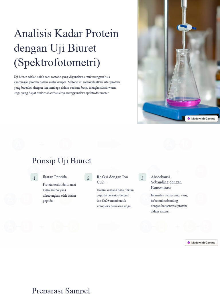 Analisis Kadar Protein dengan Uji Biuret | PDF