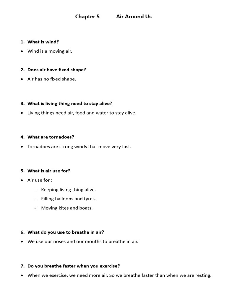 Chapter 5 Air Around Us | PDF