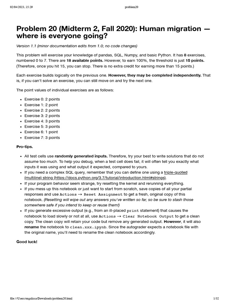 PMT2.20 | PDF | Matrix (Mathematics) | Computing
