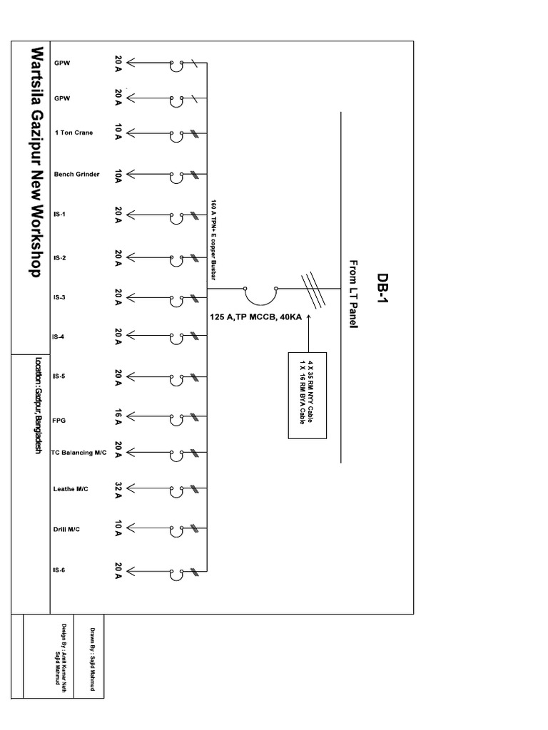 DB-1 Electrical Drawing Nameplate | PDF