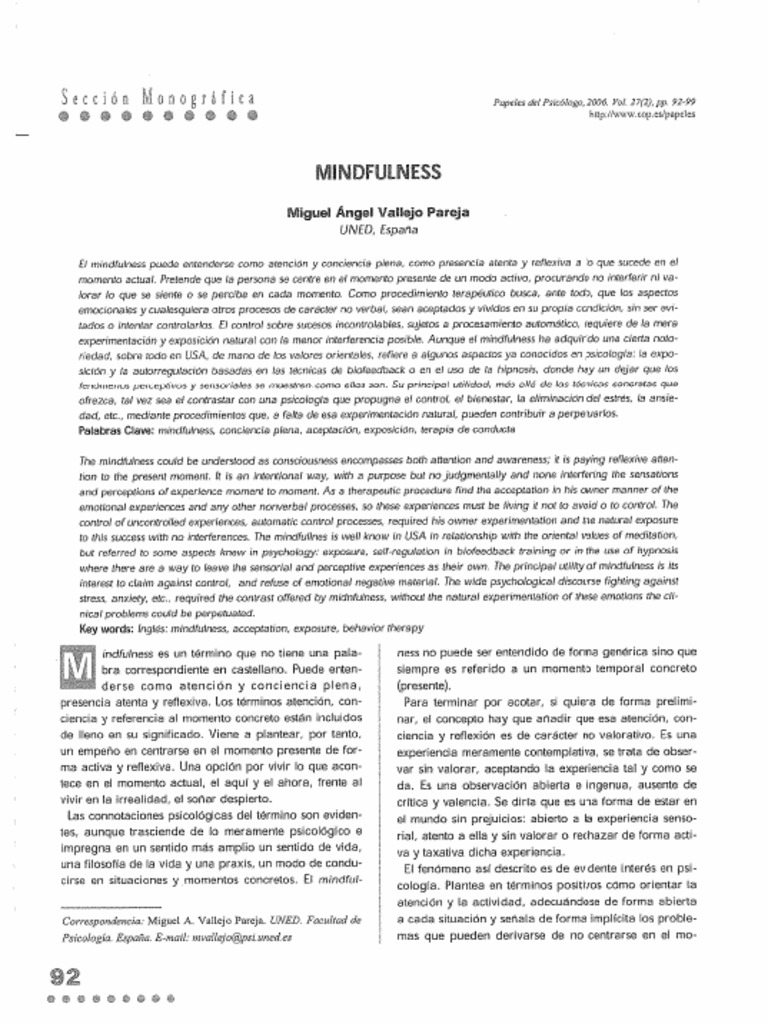 Mindfulness | PDF