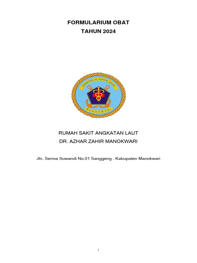Formularium Obat 2024 Rumkital Azhar Zahir | PDF