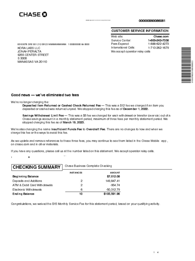 Statements 6081 2 | PDF | Chase Bank | Debit Card