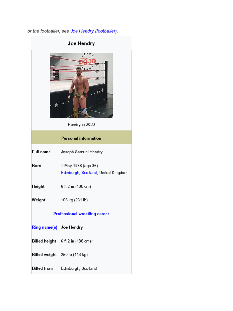 Joe Hendry | PDF